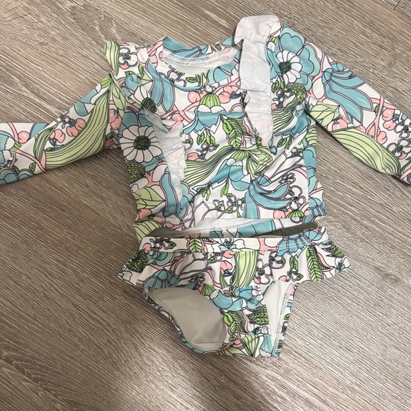 Janie and Jack | Swim | Janie And Jack Floral Kids Swim Rashguard Set ...